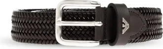 Emporio Armani Homme, Accessoires, Brun, Taille: 105 CM Leather Belt