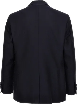 Etro Jacquard Cotton-Wool Blazer - Black