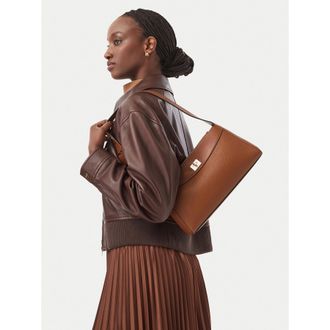 Calvin Klein Handtasche Calvin Klein Mix Media Shoulder Bag LV04F3886G Braun