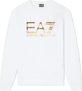 Emporio Armani Emporio Armani Ea7, Homme, Sweatshirts et sweats &agrave; capuche, Blanc, Taille: M Logo Series Crew-neck SweaT-shirt