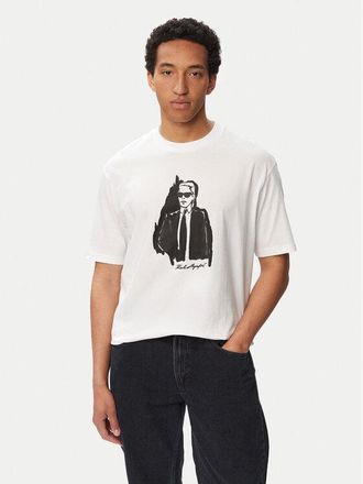 Karl Lagerfeld T-Shirt 755143 563225 Wei&szlig; Regular Fit
