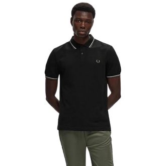 Fred Perry Schwarzes Twin Tipped Poloshirt - - Tops - Herren - Schwarzk - S
