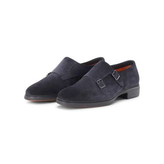 Santoni Veloursleder Monks mit Schnallen