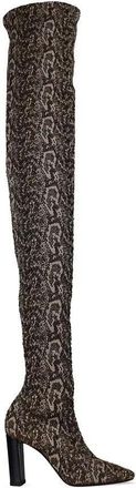 Saint Laurent Stiefel - Moon Thigh-High Boots - Gr. 37 (EU) - in Grau - f&uuml;r Damen