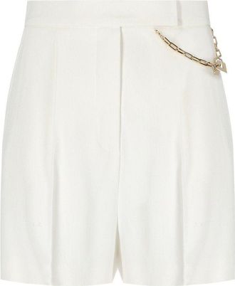 Elisabetta Franchi SHORTS IVOIRE AVEC CHA&Icirc;NE ELISABETTA FRANCHI