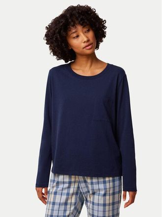 Triumph Pyjama-T-Shirt 10221070 Dunkelblau Regular Fit