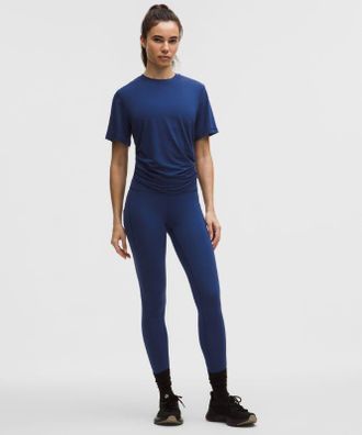 lululemon Legging Wunder Train taille haute avec poches pour Femmes - 64 cm - Bleu - Taille 10