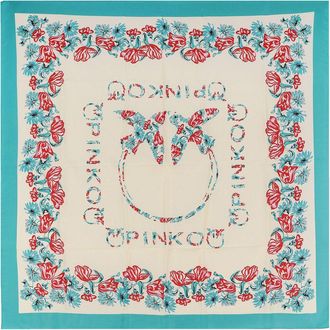 Pinko Limbo silk and viscose blend foulard with multicolor print - PINKO - gender_Woman