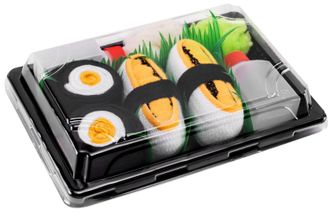 Rainbow Socks Damen Herren - Sushi Socken Tamago Oshinko Maki - Lustige Geschenk - 2 Paar - Gr&ouml;&szlig;en 36-40