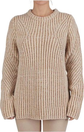 Kiton Femme, Pulls, Beige, Taille: 38 FR Pull textur&eacute; &agrave; col rond