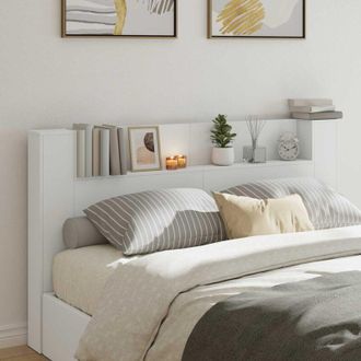 vidaXL vidaXL T&ecirc;te de lit Blanc 180 x 16,5 x 103,5 cm Bois ding&eacute;nierie
