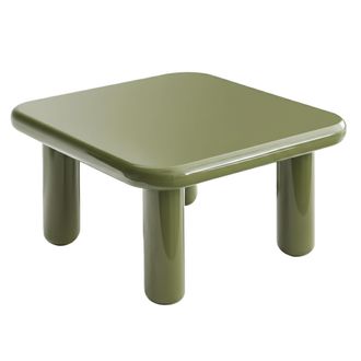 Oviala Quadratischer Couchtisch, 75 cm, MDF, lackiert, Olivgr&uuml;n