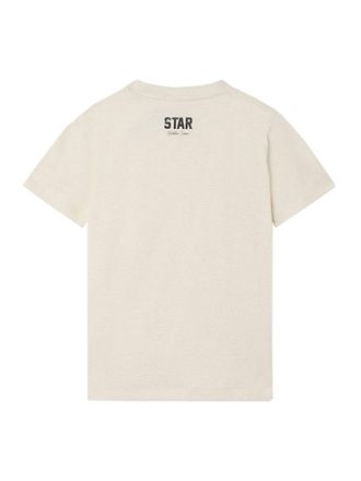 Golden Goose Star Metallic Print Cotton T-Shirt - White
