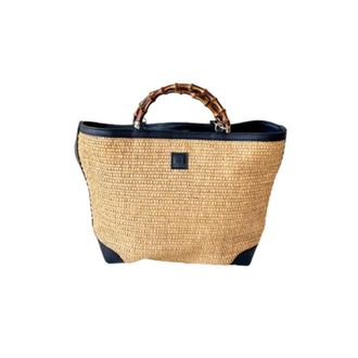 Gucci Pre-owned Raphia sacs-main - Femme - Pre-owned - Beige - Taille: ONE Size
