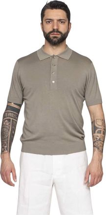 Paolo Pecora Homme, Tops, Vert, Taille: XL Polo In Seta 5326
