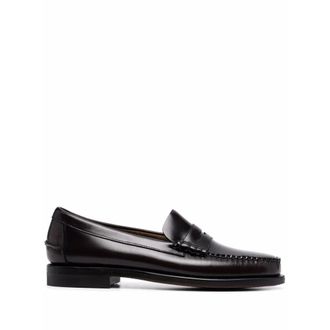 Sebago Homme, Chaussures, Brun, Taille: 43 1/2 EU Mocassins Slip-On en Cuir Bordeaux