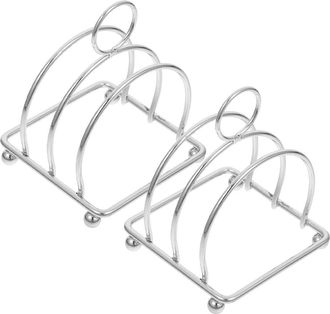 SOLUSTRE 2 Stück Toastständer aus Edelstahl, Mehrzweck-Brotscheibenhalter, Sandwich-Präsentationsständer für die Arbeitsplatte, für Bücher, Rezepte und Werkzeu