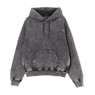 Beams Plus Damage Short Hoodie - - Sweatshirts & Hoodies - Herren - Grau - M