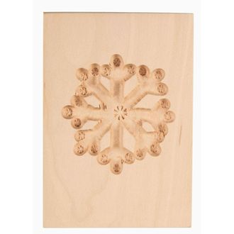 Städter Eiskristall Springerle-Model, Holz, Braun, 6 x 8 cm