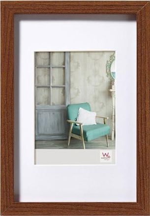 Walther Design Walther Cadre Photo Design Noyer 30 x 45 cm Verre véritable Stockholm Cadre en Bois EA045N