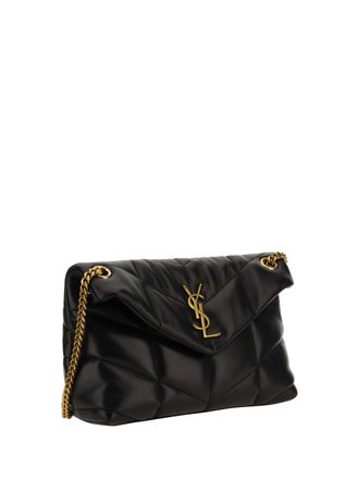 Saint Laurent Womens Puffer Toy Shoulder Bag Nero Lamb