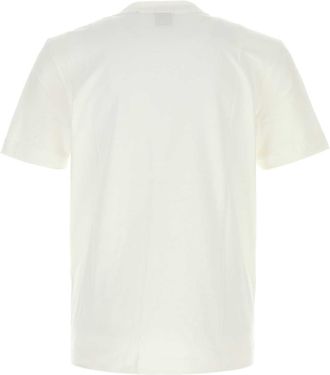 HUGO BOSS Mens White Cotton T-Shirt Exterior Exterior: T-shirts And Polos