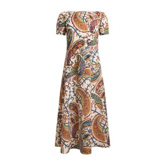 Etro Femme, Robes, Multicolore, Taille: 42 FR Robe Midi Imprim&eacute;e