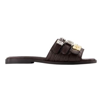 Ganni Polyurethan-Mulesandalen - - Shoes - Damen - Braun - 39 EU