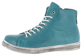 Andrea Conti Damen Sneaker High Top Schnürboots 0341500, Größe:42 EU, Farbe:Grün