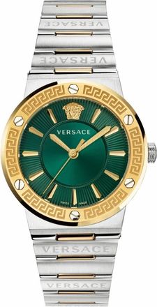 Versace Greca Logo Uhr - - Accessories - Damen - Grau - ONE SIZE