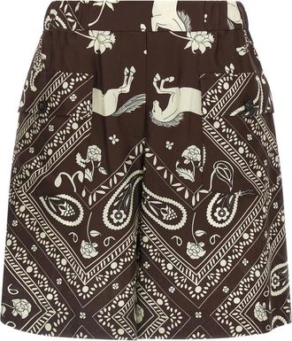 Alberto Biani Femme, Shorts, Brun, Taille: 40 FR Bermuda &agrave; imprim&eacute; bandana