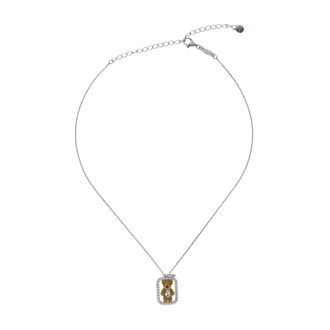 Yvmin Inlaid Mini Bear Necklace - - Accessories - Damen - Beige - ONE SIZE