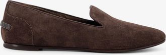 Brunello Cucinelli Suede loafers with Monili detail - BRUNELLO CUCINELLI - gender_Woman