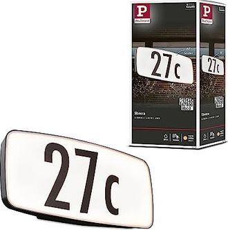 Paulmann 94506 LED Außenleuchte Hausnummernleuchte Sheera seewasserresistent mit Dämmerungs-/Bewegungssensor IP44 incl. 1x6,5 W Warmweiß 3000 K