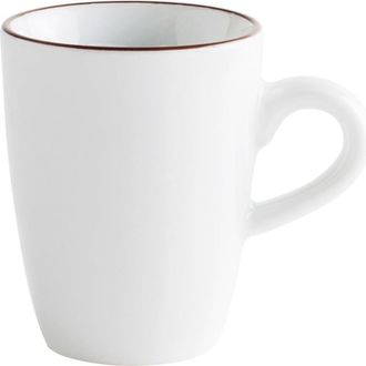 Kahla 574732A69982C Pronto Line Espresso-Obertasse hoch 0,10 l Line chocolate brown | Espressotasse mit brauner Linie aus Porzellan