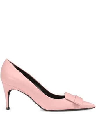 Sergio Rossi escarpins en cuir à bout pointu - Rose