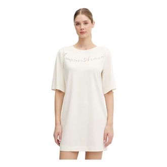 Emporio Armani Robe T-shirt courte - Femme - Robes - Beige - Taille: 36 FR