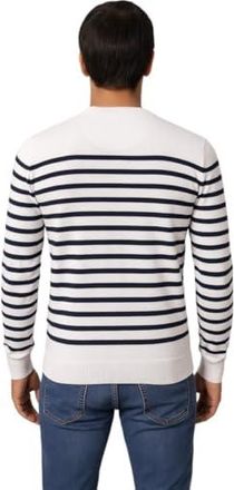 Billtornade Pull marini&egrave;re col Rond Mariniere - XL Blanc