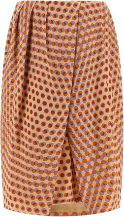 Dries Van Noten Femme, Jupes, Multicolore, Taille: 40 FR Saronga Bis Polka Dot Silk Skirt