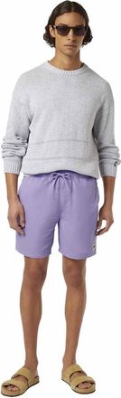 Scotch & Soda Mens Solid mid-Length Swimshort Board Shorts, Bright Lavender, XL
