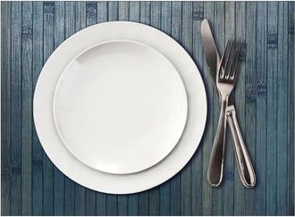 Comart Amerikanisches Platzdeckchen Bambus Edge - Set mit 4 Tischsets 30 x 45 cm - abwaschbar - Hitzebeständig - für Frühstück, Mittagessen - Elegante Platzs