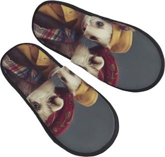 Generic Furets Mannequins Fran&ccedil;ais Homme Femme Pantoufles Chaud Chaussures De Maison Antid&eacute;rapantes Chaussons Pour Maison Hiver Ext&eacute;rieur M