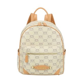 Braccialini Femme, Sacs, Beige, Taille: ONE Size Monogram Backpack