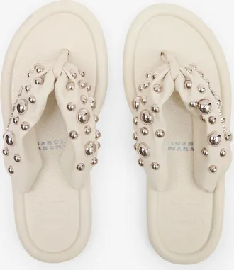 Isabel Marant Sandales Havaianas Studs - Femme - Beige - Tailleeur 37/38 (bra 35/36) - Isabel Marant
