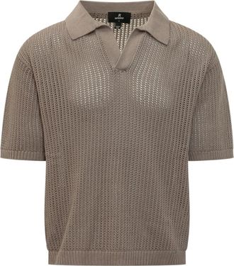 Represent Represent, Homme, Tops, Brun, Taille: M Polo &agrave; Manches Courtes en Maille Perfor&eacute;e