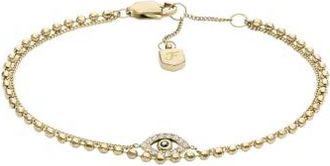 Fossil Sutton JF04794710 Bracelet en Acier Inoxydable pour Femme Doré, Taille Unique, Acier Inoxydable, Pas de gemme