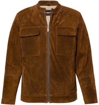 Men Plus Lederjacke Lederjacke Leder bestes Rindsleder viele Taschen