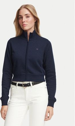 Tommy Jeans Sweatshirt Flag DW0DW23535 Dunkelblau Slim Fit