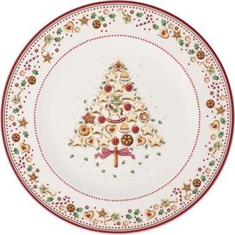 Villeroy & Boch Winter Bakery Delight Platzteller, dekorativer Servierteller aus Premium Porzellan, rot/bunt, 32 cm