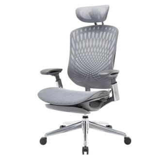 Generic Ergonomischer B&uuml;rostuhl, Schreibtischstuhl mit Aluminiumlegierungsrahmen, verstellbaren Armlehnen, Lendenwirbelst&uuml;tze und Fu&szlig;hocker